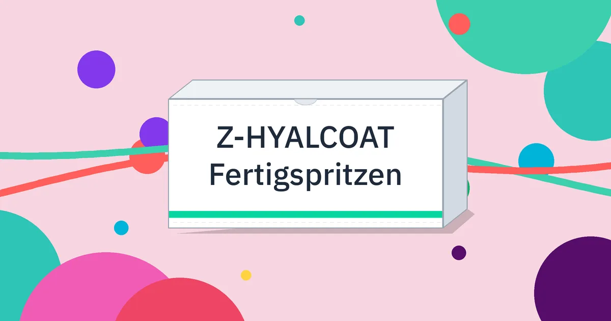 Symbolbild: Packung mit der Aufschrift Z-HYALCOAT Fertigspritzen (PZN 05451256) – Verfügbarkeit und Bezug in Apotheken in Frankfurt am Main