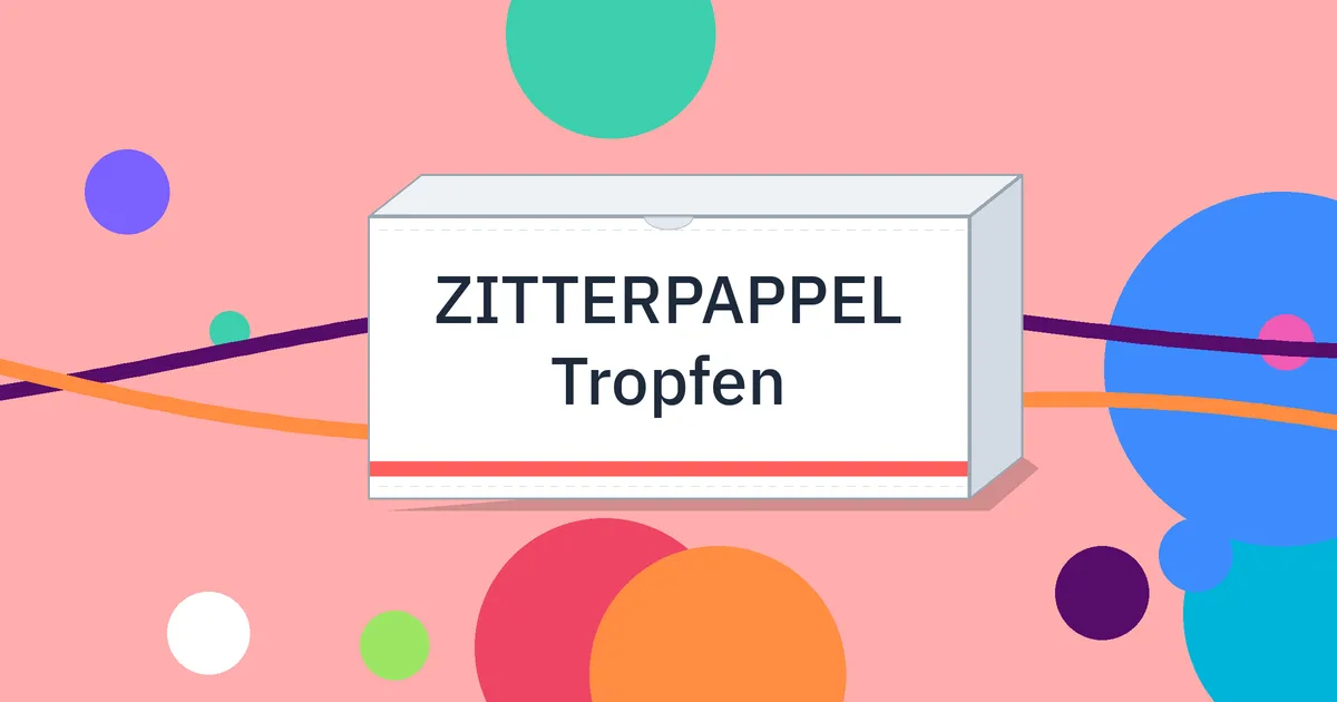 Symbolbild: Packung mit der Aufschrift ZITTERPAPPEL Tropfen (PZN 20184031) – Verfügbarkeit und Bezug in Apotheken in Frankfurt am Main