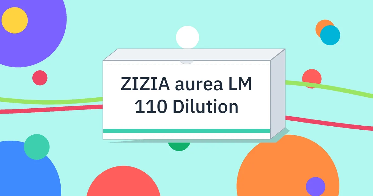 Symbolbild: Packung mit der Aufschrift ZIZIA aurea LM 110 Dilution (PZN 13304150) – Verfügbarkeit und Bezug in Apotheken in Frankfurt am Main