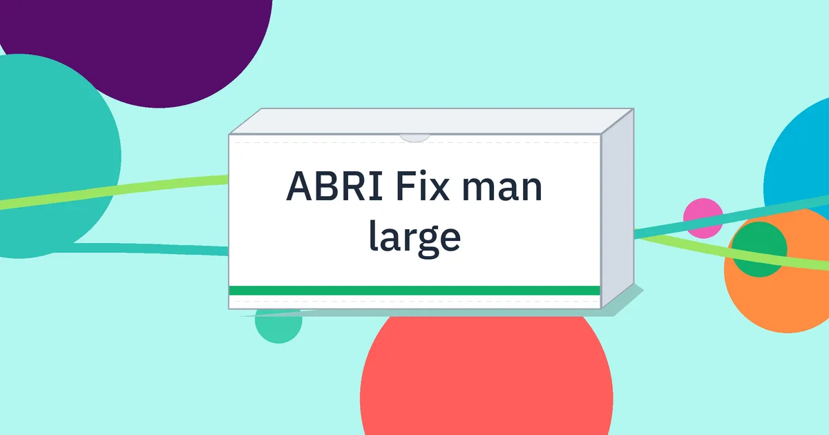 Symbolbild: Packung mit der Aufschrift ABRI Fix man large (PZN 05561252) – Verfügbarkeit und Bezug in Apotheken in Frankfurt am Main