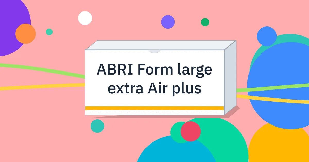 Symbolbild: Packung mit der Aufschrift ABRI Form large extra Air plus (PZN 04607986) – Verfügbarkeit und Bezug in Apotheken in Frankfurt am Main