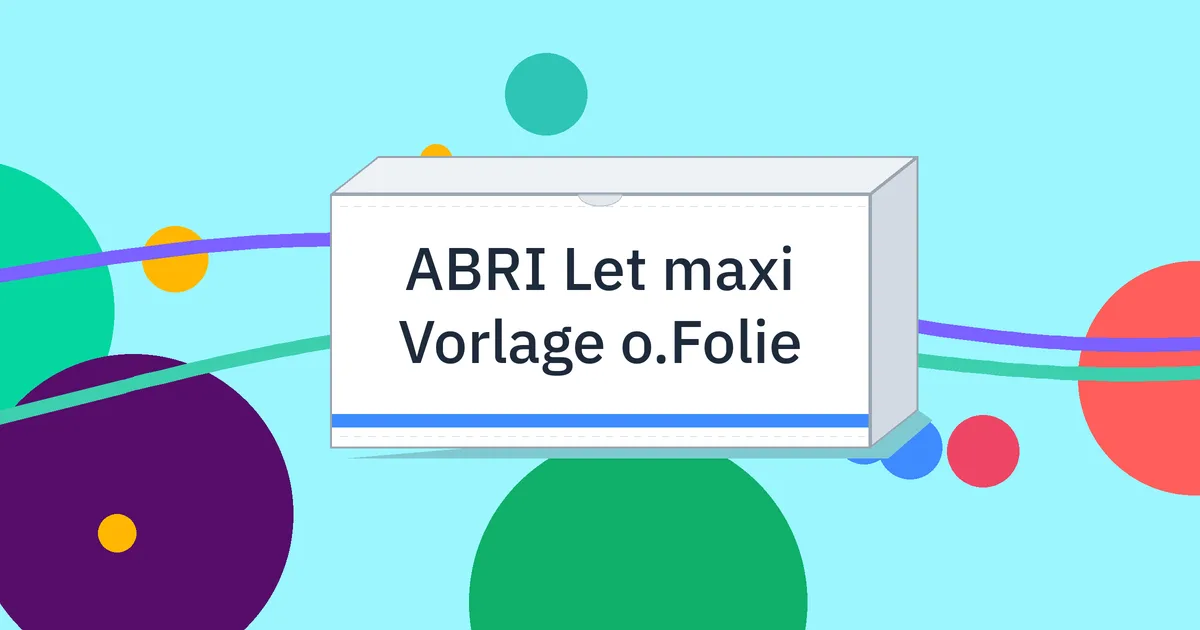 Symbolbild: Packung mit der Aufschrift ABRI Let maxi Vorlage o.Folie (PZN 10784942) – Verfügbarkeit und Bezug in Apotheken in Frankfurt am Main
