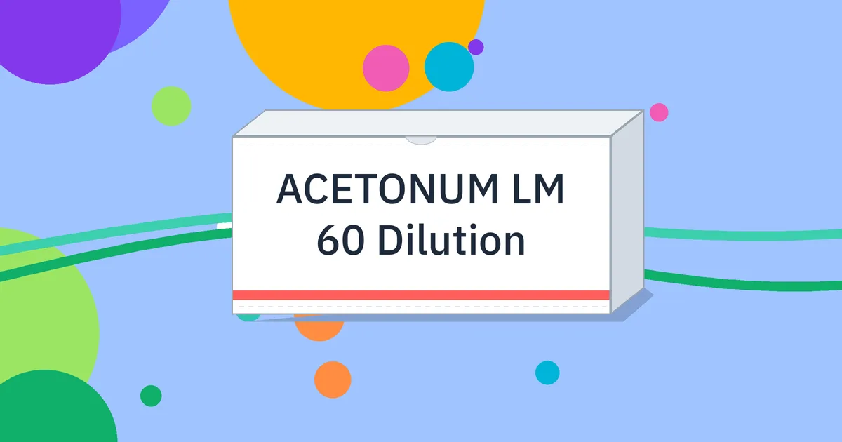 Symbolbild: Packung mit der Aufschrift ACETONUM LM 60 Dilution (PZN 13265639) – Verfügbarkeit und Bezug in Apotheken in Frankfurt am Main