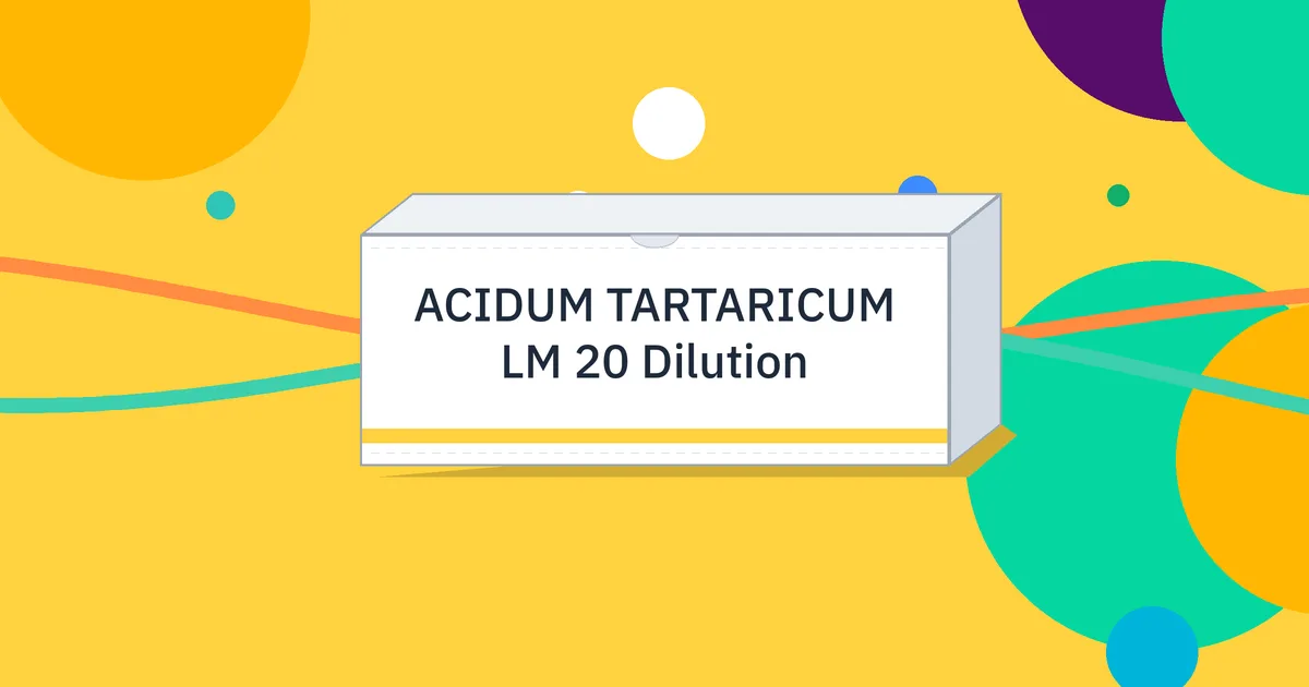 Symbolbild: Packung mit der Aufschrift ACIDUM TARTARICUM LM 20 Dilution (PZN 13286848) – Verfügbarkeit und Bezug in Apotheken in Frankfurt am Main