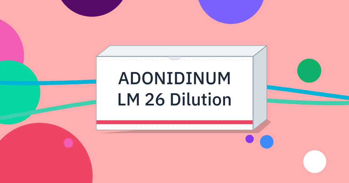 Symbolbild: Packung mit der Aufschrift ADONIDINUM LM 26 Dilution (PZN 13297680) – Verfügbarkeit und Bezug in Apotheken in Frankfurt am Main