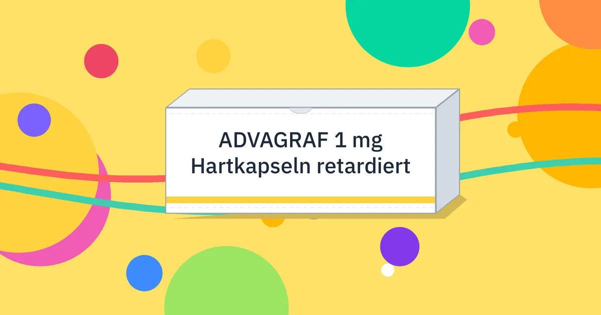 Symbolbild: Packung mit der Aufschrift ADVAGRAF 1 mg Hartkapseln retardiert (PZN 07303749) – Verfügbarkeit und Bezug in Apotheken in Frankfurt am Main