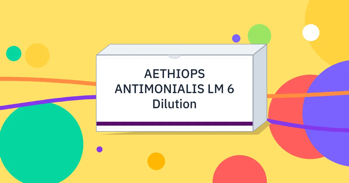 Symbolbild: Packung mit der Aufschrift AETHIOPS ANTIMONIALIS LM 6 Dilution (PZN 13300904) – Verfügbarkeit und Bezug in Apotheken in Frankfurt am Main