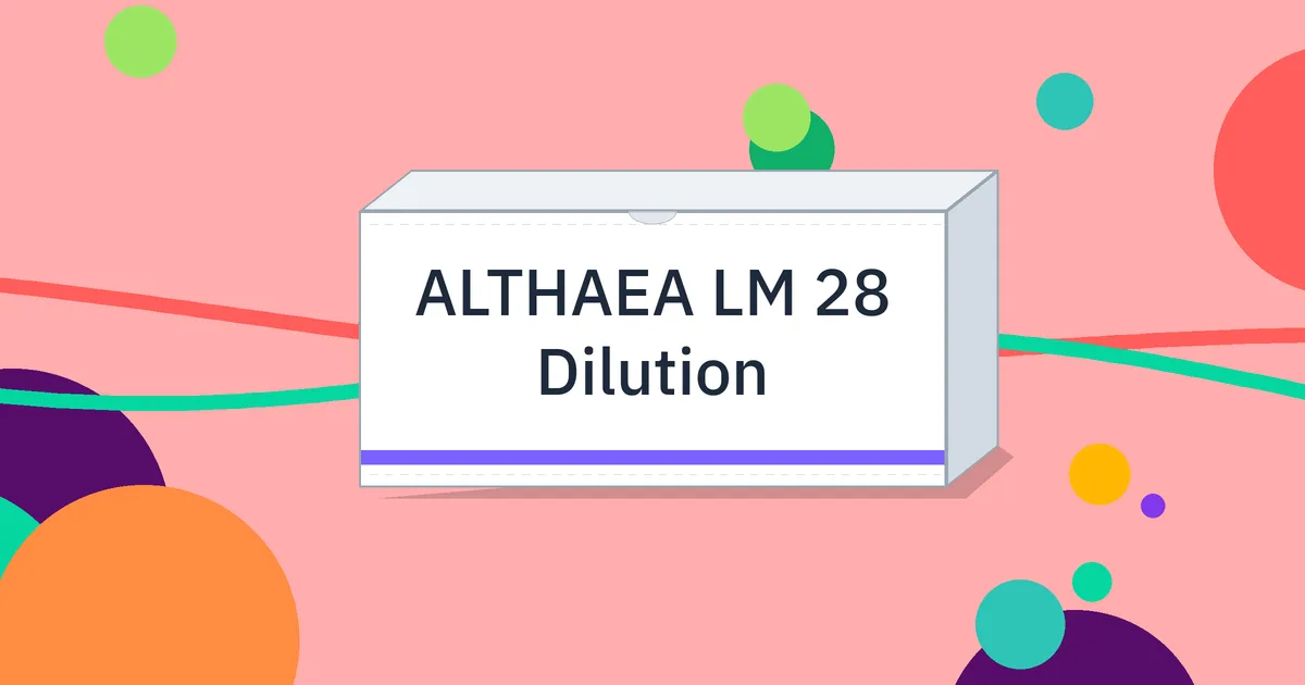 Symbolbild: Packung mit der Aufschrift ALTHAEA LM 28 Dilution (PZN 13315484) – Verfügbarkeit und Bezug in Apotheken in Frankfurt am Main