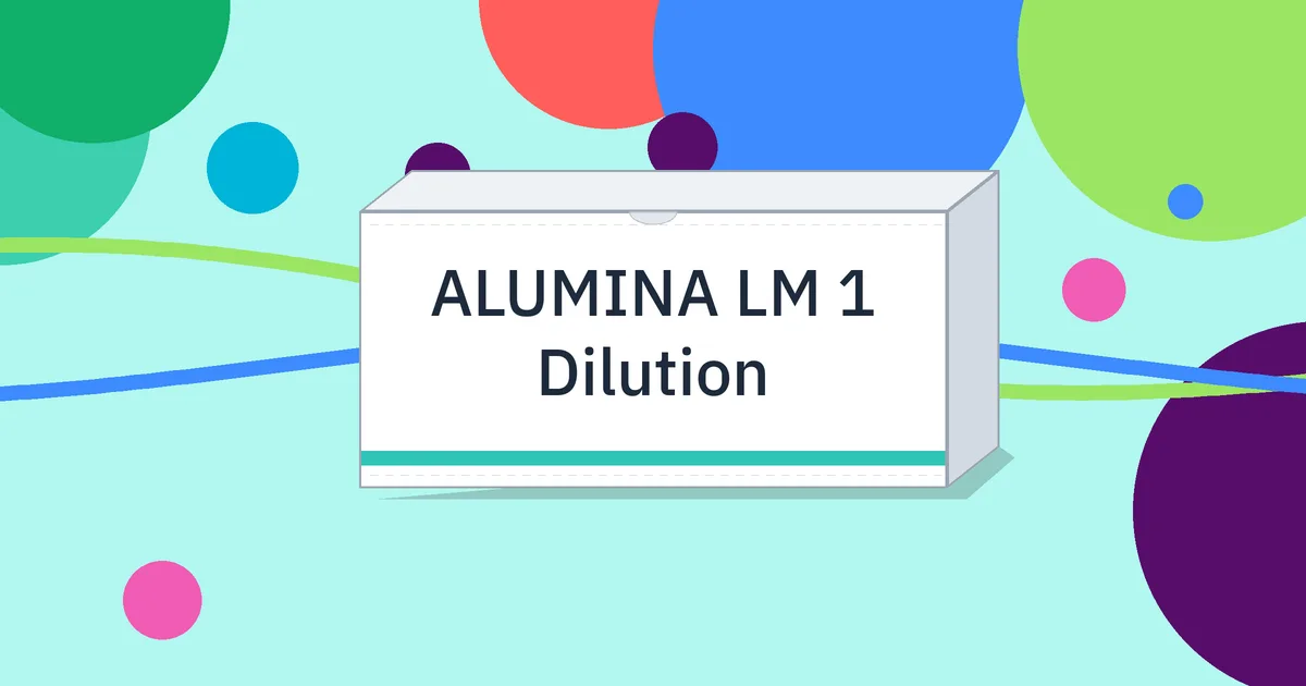 Symbolbild: Packung mit der Aufschrift ALUMINA LM 1 Dilution (PZN 12758328) – Verfügbarkeit und Bezug in Apotheken in Frankfurt am Main