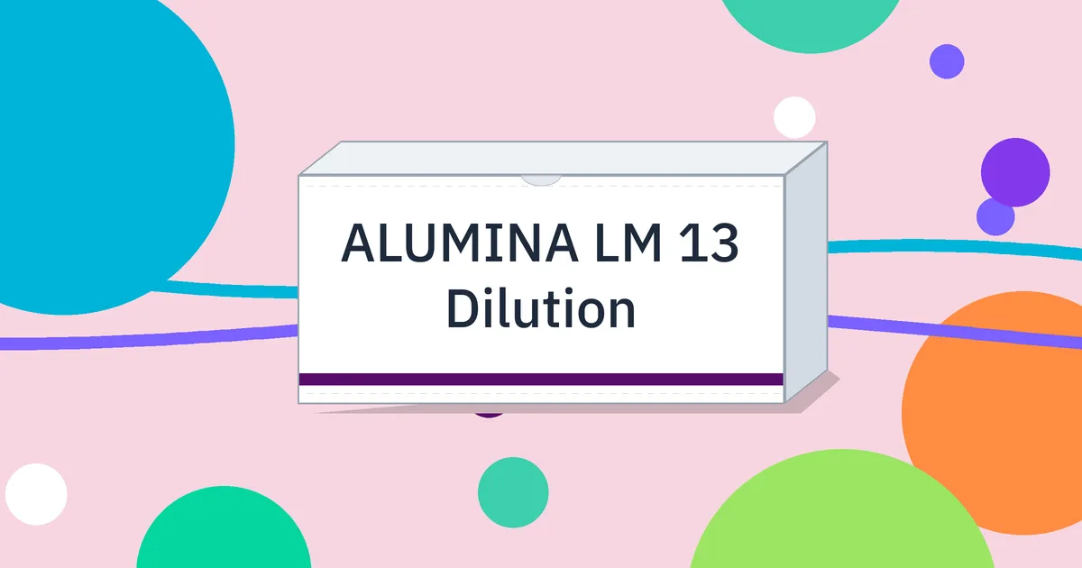 Symbolbild: Packung mit der Aufschrift ALUMINA LM 13 Dilution (PZN 12758469) – Verfügbarkeit und Bezug in Apotheken in Frankfurt am Main