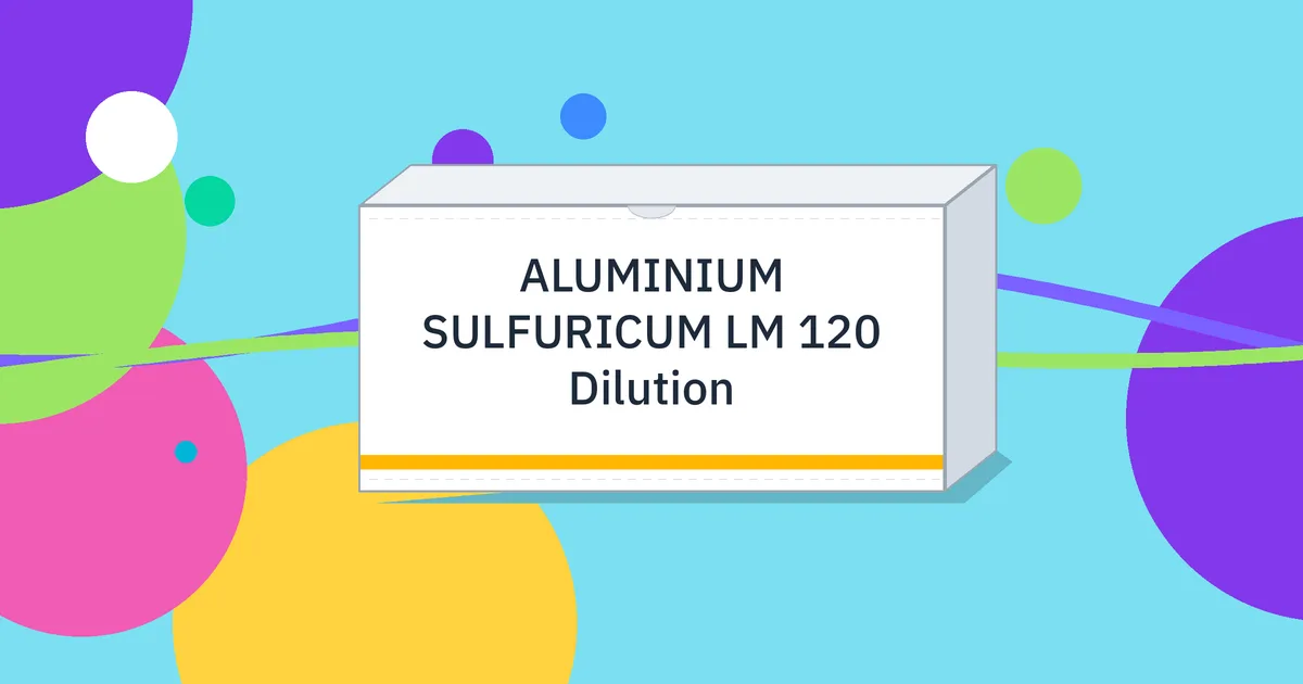 Symbolbild: Packung mit der Aufschrift ALUMINIUM SULFURICUM LM 120 Dilution (PZN 13317939) – Verfügbarkeit und Bezug in Apotheken in Frankfurt am Main