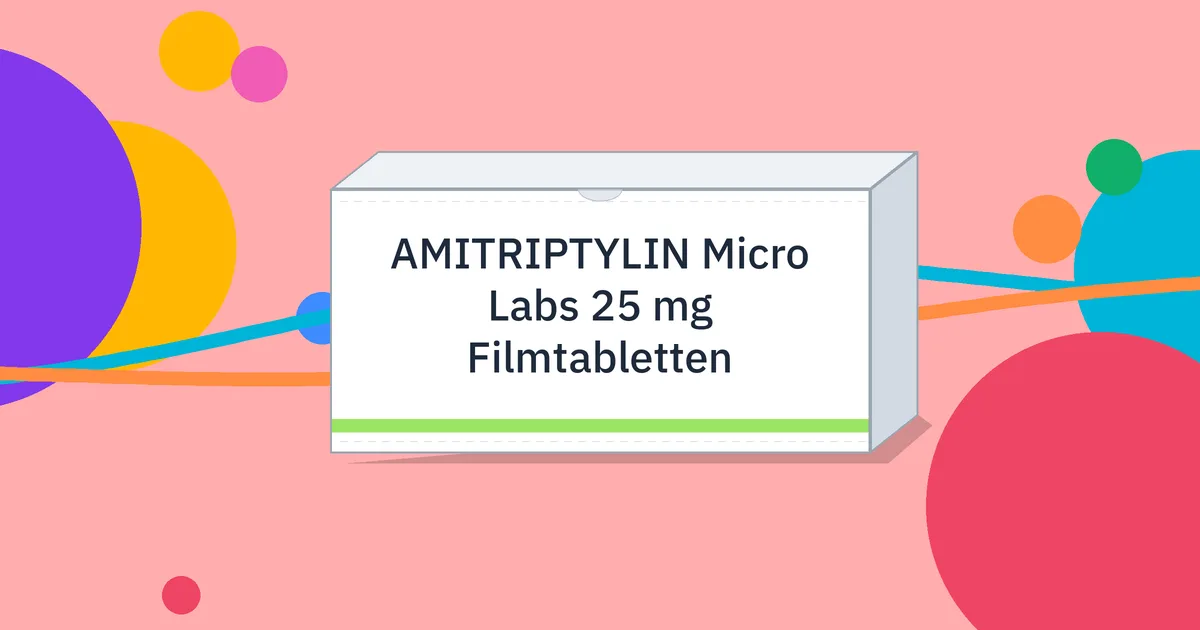 Symbolbild: Packung mit der Aufschrift AMITRIPTYLIN Micro Labs 25 mg Filmtabletten (PZN 10516851) – Verfügbarkeit und Bezug in Apotheken in Frankfurt am Main