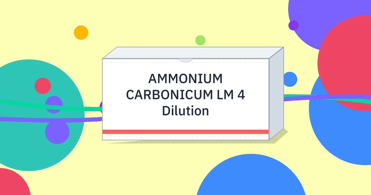 Symbolbild: Packung mit der Aufschrift AMMONIUM CARBONICUM LM 4 Dilution (PZN 12760578) – Verfügbarkeit und Bezug in Apotheken in Frankfurt am Main
