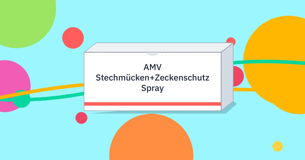 Symbolbild: Packung mit der Aufschrift AMV Stechmücken+Zeckenschutz Spray (PZN 01642031) – Verfügbarkeit und Bezug in Apotheken in Frankfurt am Main