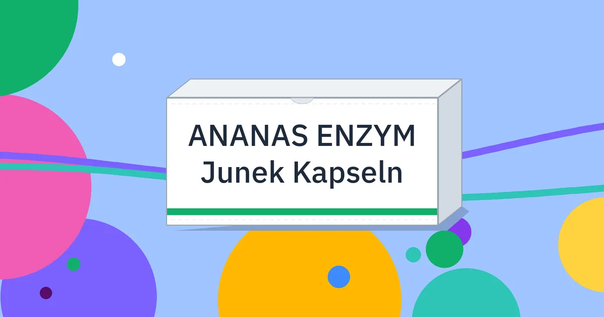 Symbolbild: Packung mit der Aufschrift ANANAS ENZYM Junek Kapseln (PZN 02573088) – Verfügbarkeit und Bezug in Apotheken in Frankfurt am Main