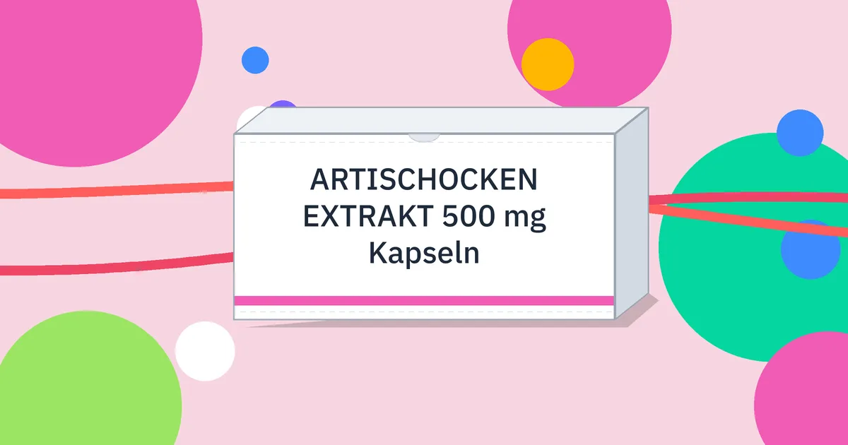 Symbolbild: Packung mit der Aufschrift ARTISCHOCKEN EXTRAKT 500 mg Kapseln (PZN 09463500) – Verfügbarkeit und Bezug in Apotheken in Frankfurt am Main