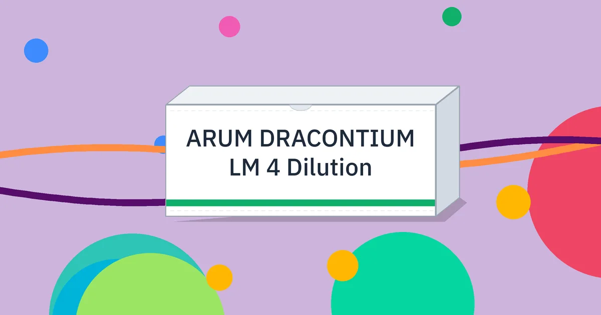Symbolbild: Packung mit der Aufschrift ARUM DRACONTIUM LM 4 Dilution (PZN 13394986) – Verfügbarkeit und Bezug in Apotheken in Frankfurt am Main
