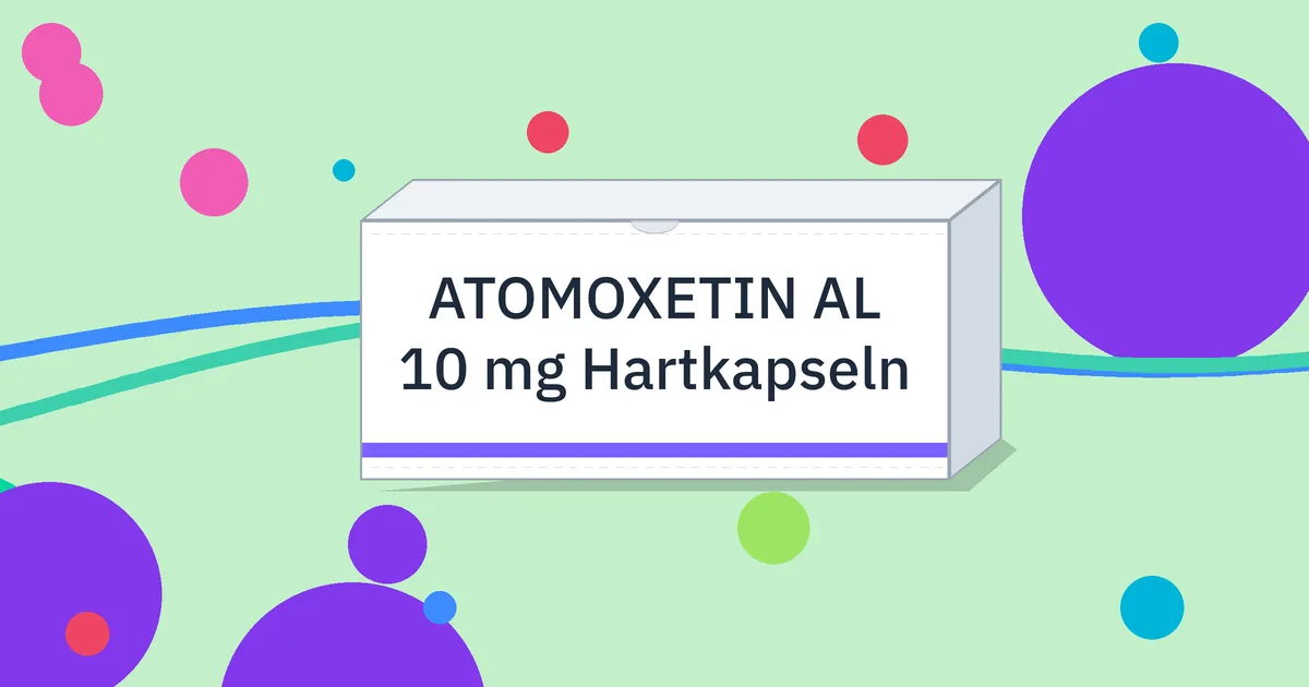 Symbolbild: Packung mit der Aufschrift ATOMOXETIN AL 10 mg Hartkapseln (PZN 14373905) – Verfügbarkeit und Bezug in Apotheken in Frankfurt am Main