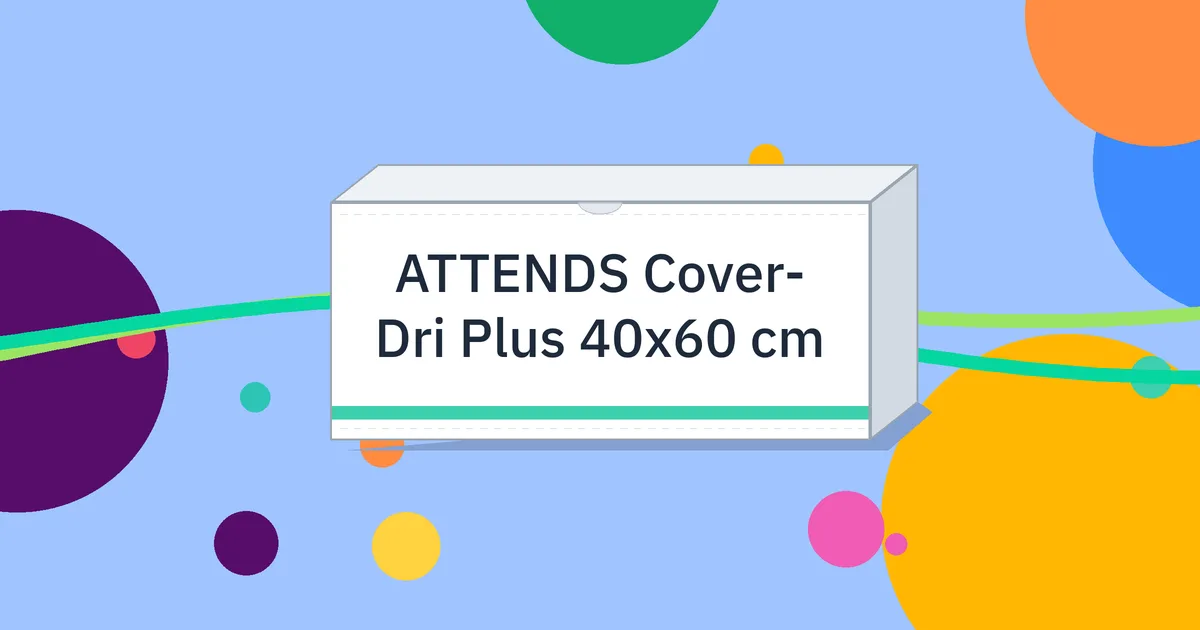 Symbolbild: Packung mit der Aufschrift ATTENDS Cover-Dri Plus 40x60 cm (PZN 01882901) – Verfügbarkeit und Bezug in Apotheken in Frankfurt am Main