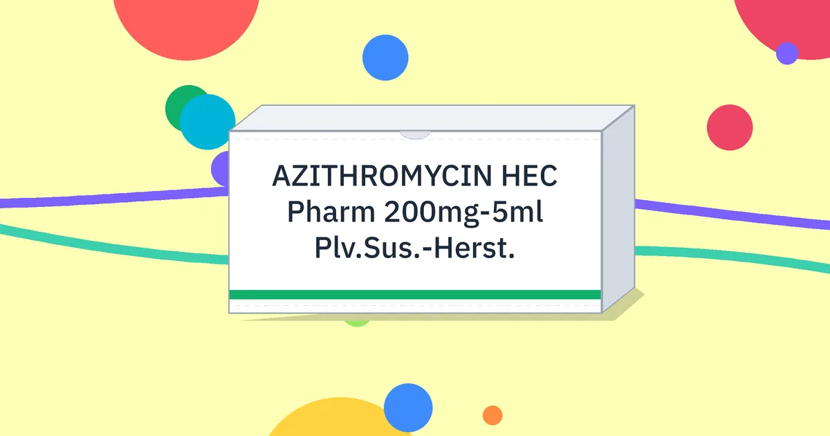 Symbolbild: Packung mit der Aufschrift AZITHROMYCIN HEC Pharm 200mg-5ml Plv.Sus.-Herst. (PZN 17147339) – Verfügbarkeit und Bezug in Apotheken in Frankfurt am Main