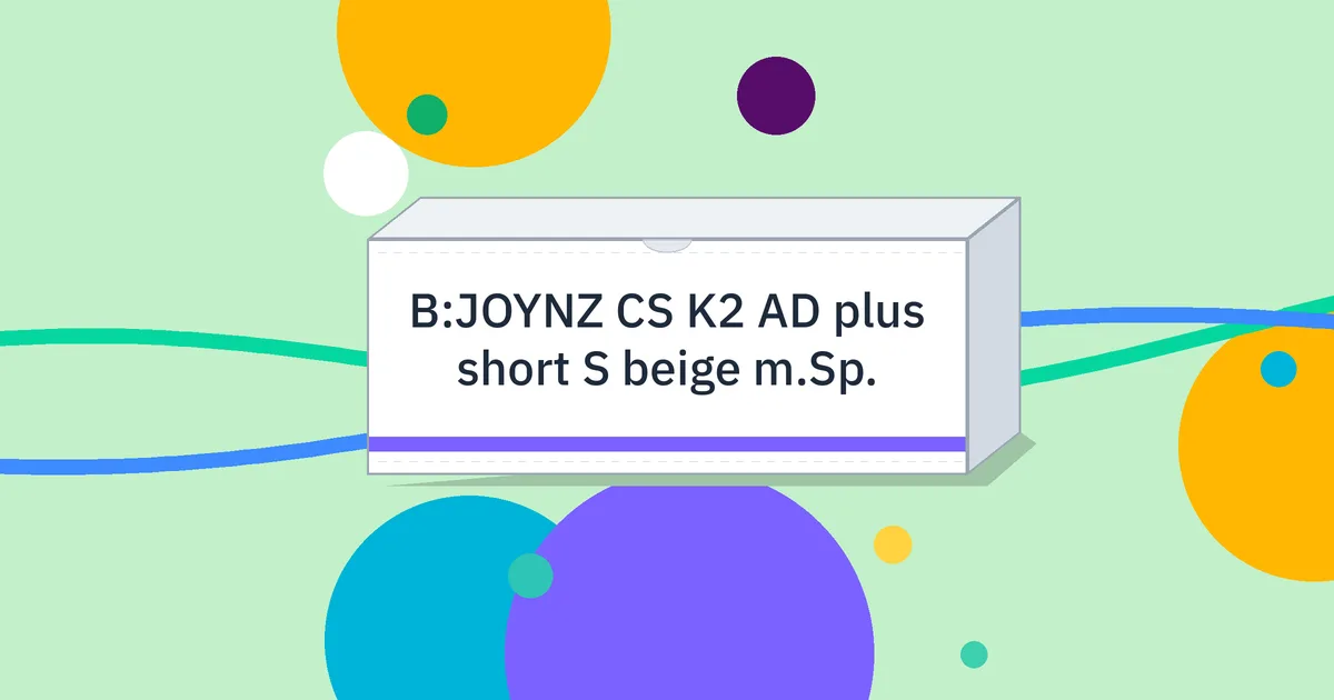 Symbolbild: Packung mit der Aufschrift B:JOYNZ CS K2 AD plus short S beige m.Sp. (PZN 20528565) – Verfügbarkeit und Bezug in Apotheken in Frankfurt am Main