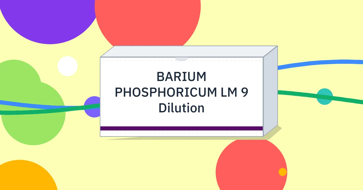 Symbolbild: Packung mit der Aufschrift BARIUM PHOSPHORICUM LM 9 Dilution (PZN 13379202) – Verfügbarkeit und Bezug in Apotheken in Frankfurt am Main