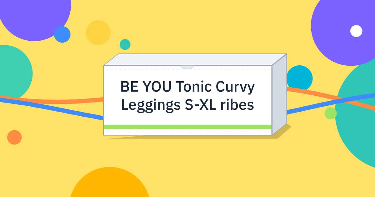 Symbolbild: Packung mit der Aufschrift BE YOU Tonic Curvy Leggings S-XL ribes (PZN 19721676) – Verfügbarkeit und Bezug in Apotheken in Frankfurt am Main