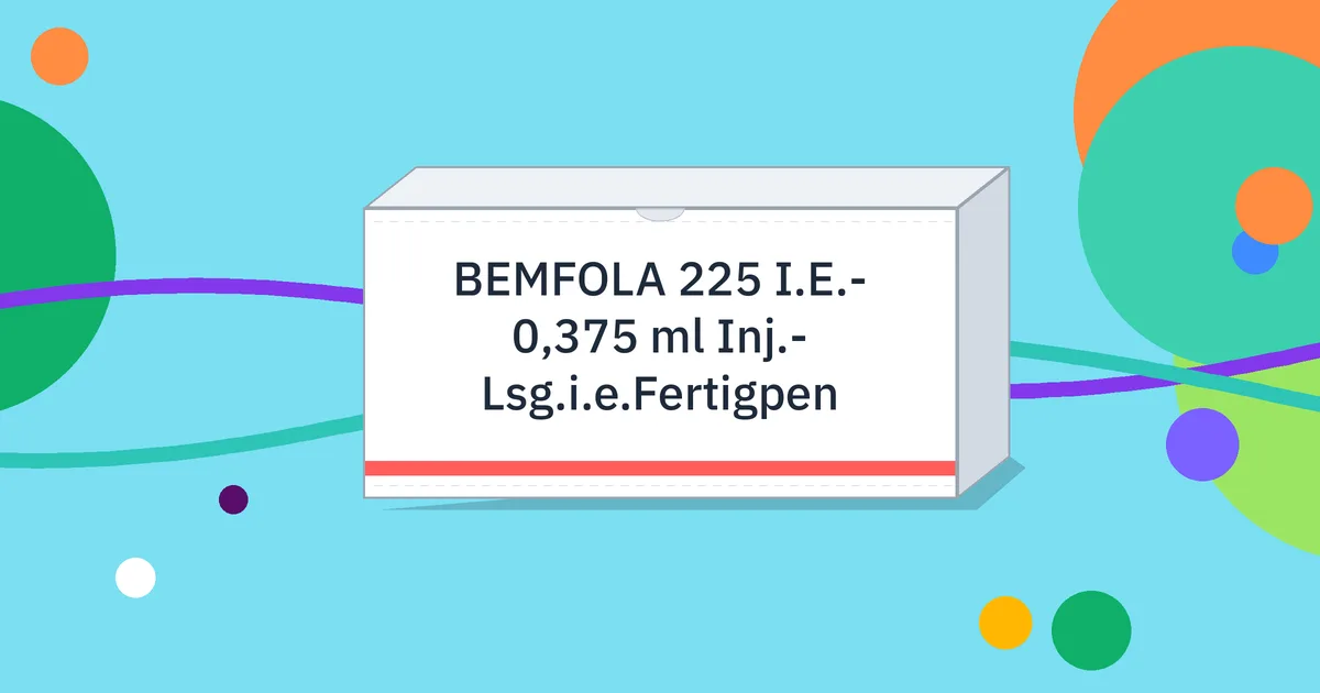Symbolbild: Packung mit der Aufschrift BEMFOLA 225 I.E.-0,375 ml Inj.-Lsg.i.e.Fertigpen (PZN 11054418) – Verfügbarkeit und Bezug in Apotheken in Frankfurt am Main