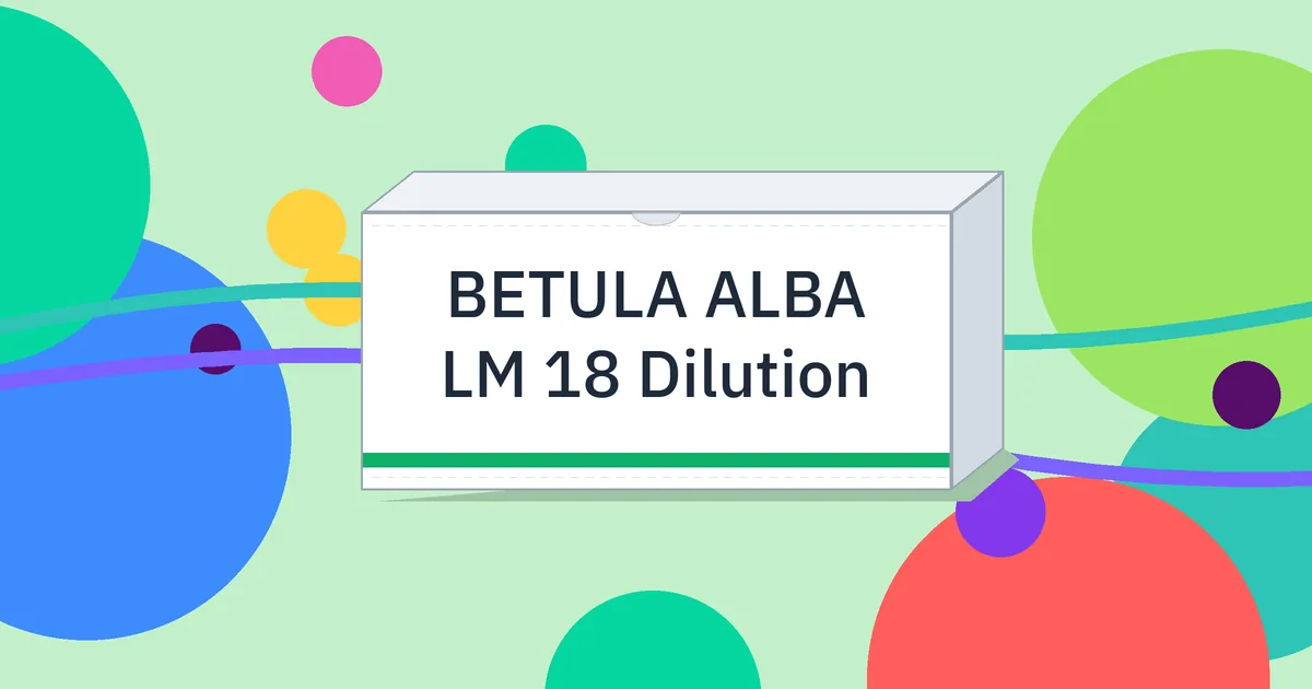 Symbolbild: Packung mit der Aufschrift BETULA ALBA LM 18 Dilution (PZN 12793879) – Verfügbarkeit und Bezug in Apotheken in Frankfurt am Main