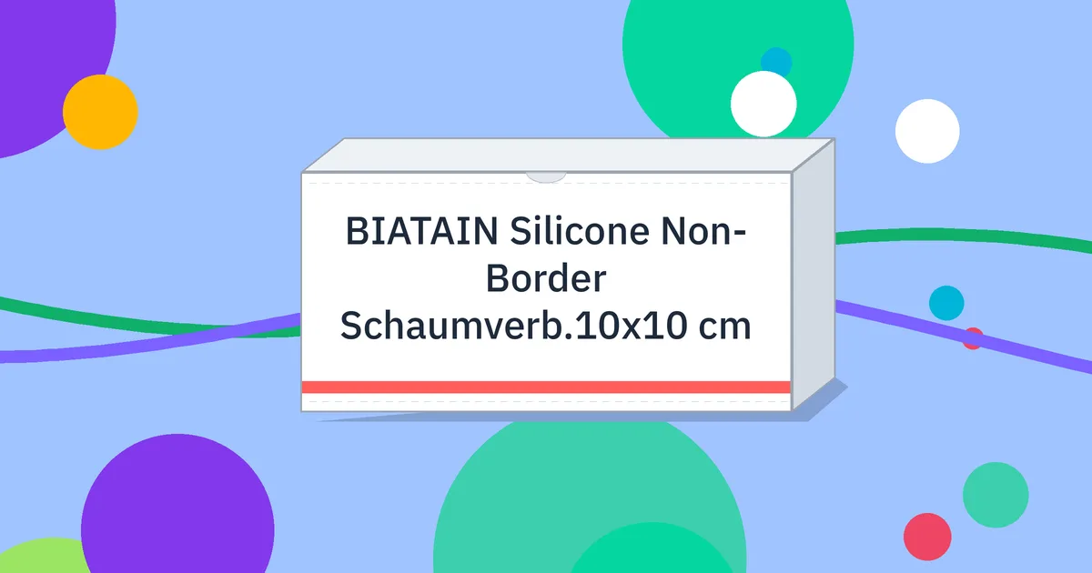Symbolbild: Packung mit der Aufschrift BIATAIN Silicone Non-Border Schaumverb.10x10 cm (PZN 20398312) – Verfügbarkeit und Bezug in Apotheken in Frankfurt am Main