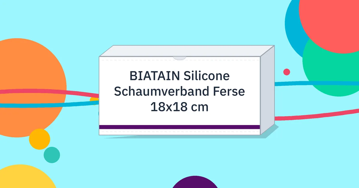 Symbolbild: Packung mit der Aufschrift BIATAIN Silicone Schaumverband Ferse 18x18 cm (PZN 20139361) – Verfügbarkeit und Bezug in Apotheken in Frankfurt am Main