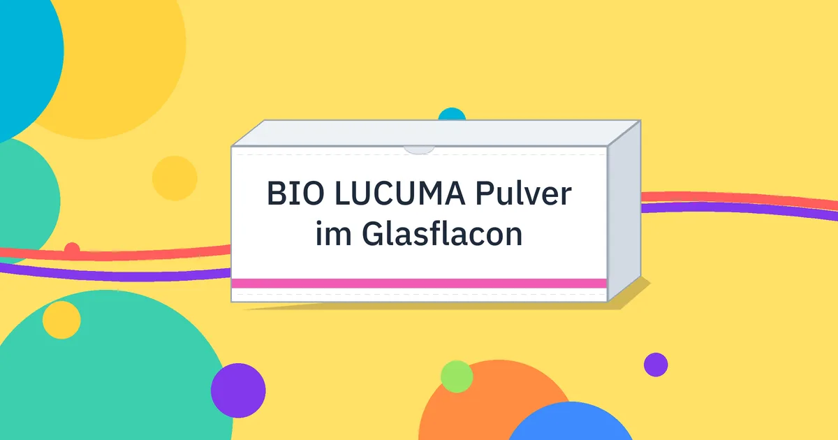 Symbolbild: Packung mit der Aufschrift BIO LUCUMA Pulver im Glasflacon (PZN 11071517) – Verfügbarkeit und Bezug in Apotheken in Frankfurt am Main