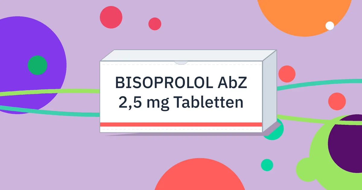 Symbolbild: Packung mit der Aufschrift BISOPROLOL AbZ 2,5 mg Tabletten (PZN 09339361) – Verfügbarkeit und Bezug in Apotheken in Frankfurt am Main