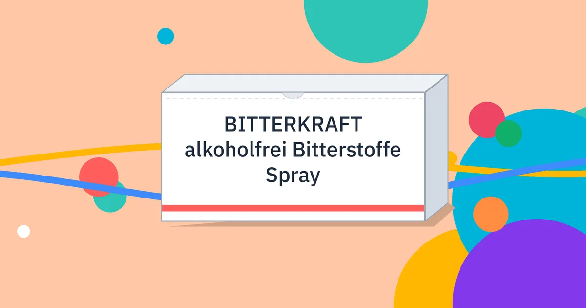 Symbolbild: Packung mit der Aufschrift BITTERKRAFT alkoholfrei Bitterstoffe Spray (PZN 19101726) – Verfügbarkeit und Bezug in Apotheken in Frankfurt am Main