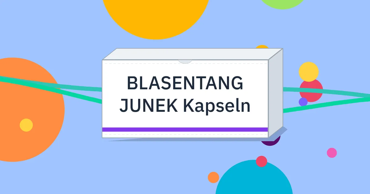 Symbolbild: Packung mit der Aufschrift BLASENTANG JUNEK Kapseln (PZN 01104871) – Verfügbarkeit und Bezug in Apotheken in Frankfurt am Main