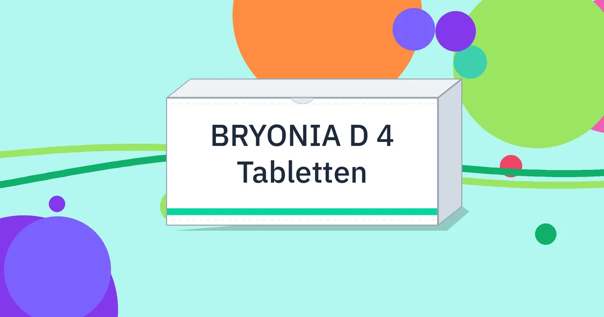 Symbolbild: Packung mit der Aufschrift BRYONIA D 4 Tabletten (PZN 01761327) – Verfügbarkeit und Bezug in Apotheken in Frankfurt am Main