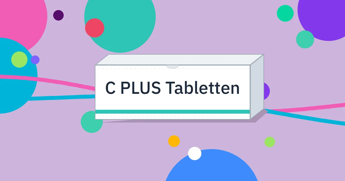 Symbolbild: Packung mit der Aufschrift C PLUS Tabletten (PZN 11715015) – Verfügbarkeit und Bezug in Apotheken in Frankfurt am Main