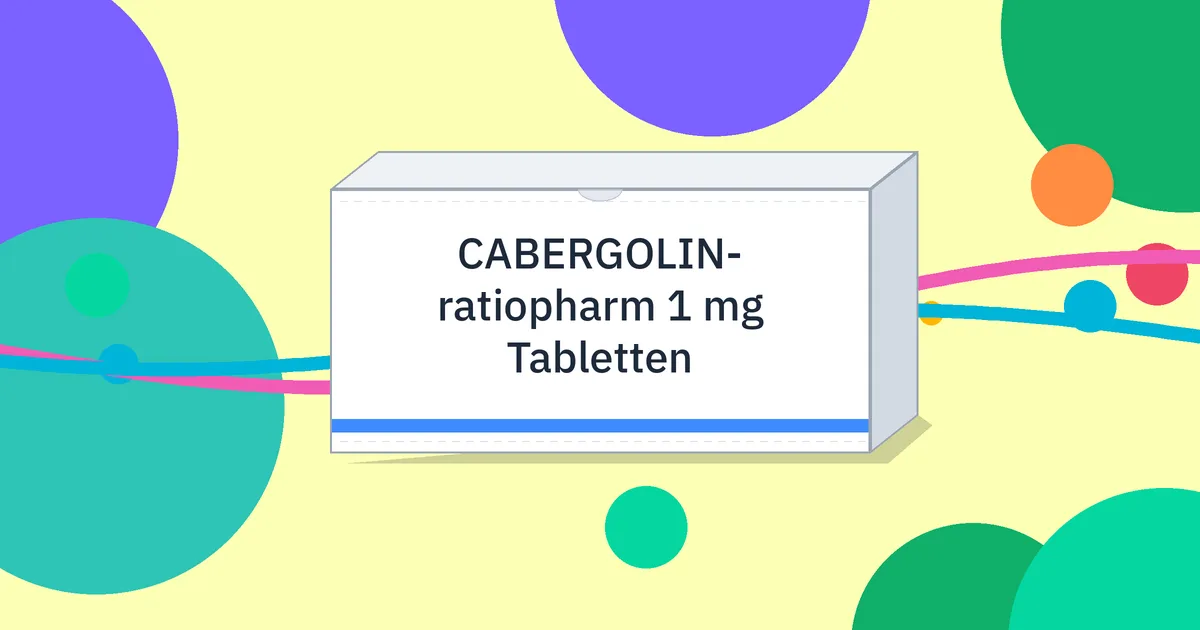 Symbolbild: Packung mit der Aufschrift CABERGOLIN-ratiopharm 1 mg Tabletten (PZN 02157007) – Verfügbarkeit und Bezug in Apotheken in Frankfurt am Main