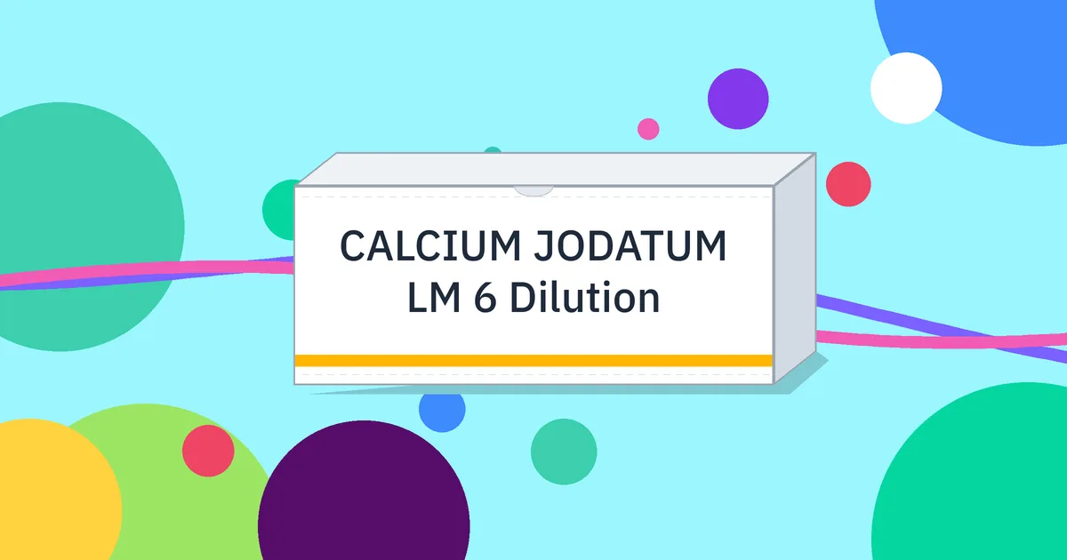 Symbolbild: Packung mit der Aufschrift CALCIUM JODATUM LM 6 Dilution (PZN 07539506) – Verfügbarkeit und Bezug in Apotheken in Frankfurt am Main