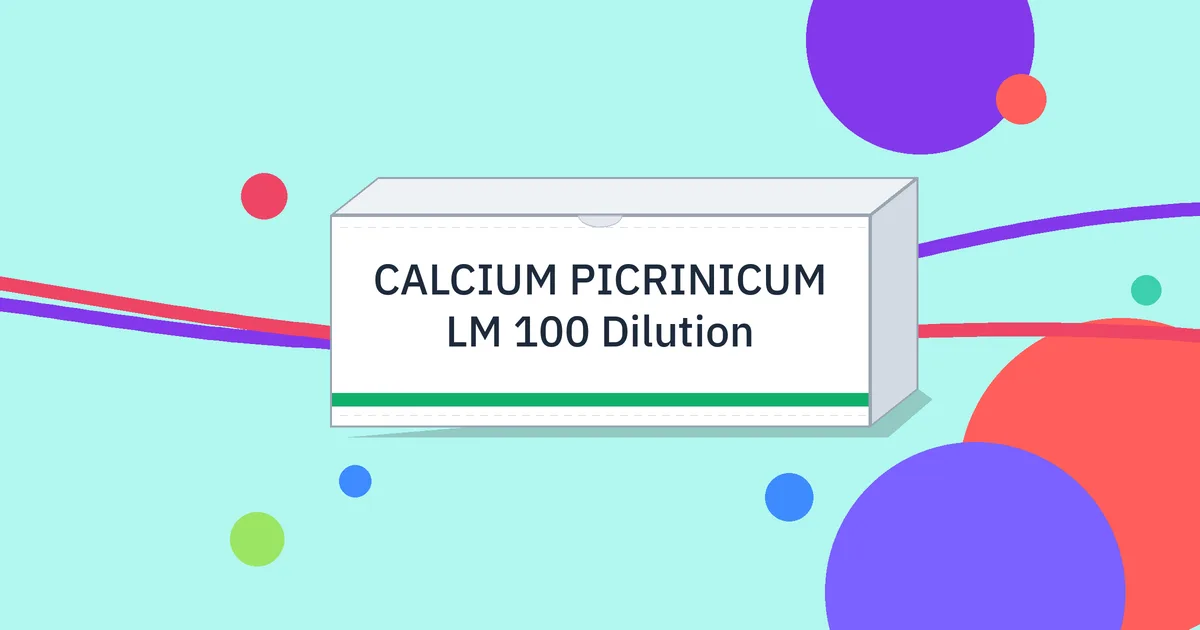 Symbolbild: Packung mit der Aufschrift CALCIUM PICRINICUM LM 100 Dilution (PZN 13410981) – Verfügbarkeit und Bezug in Apotheken in Frankfurt am Main