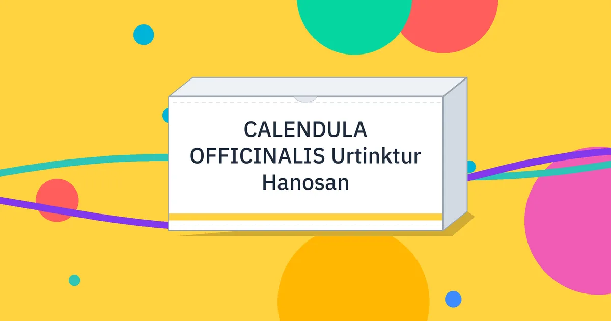 Symbolbild: Packung mit der Aufschrift CALENDULA OFFICINALIS Urtinktur Hanosan (PZN 07416057) – Verfügbarkeit und Bezug in Apotheken in Frankfurt am Main