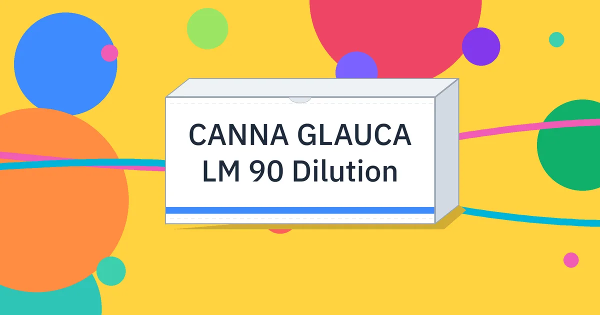 Symbolbild: Packung mit der Aufschrift CANNA GLAUCA LM 90 Dilution (PZN 13413264) – Verfügbarkeit und Bezug in Apotheken in Frankfurt am Main