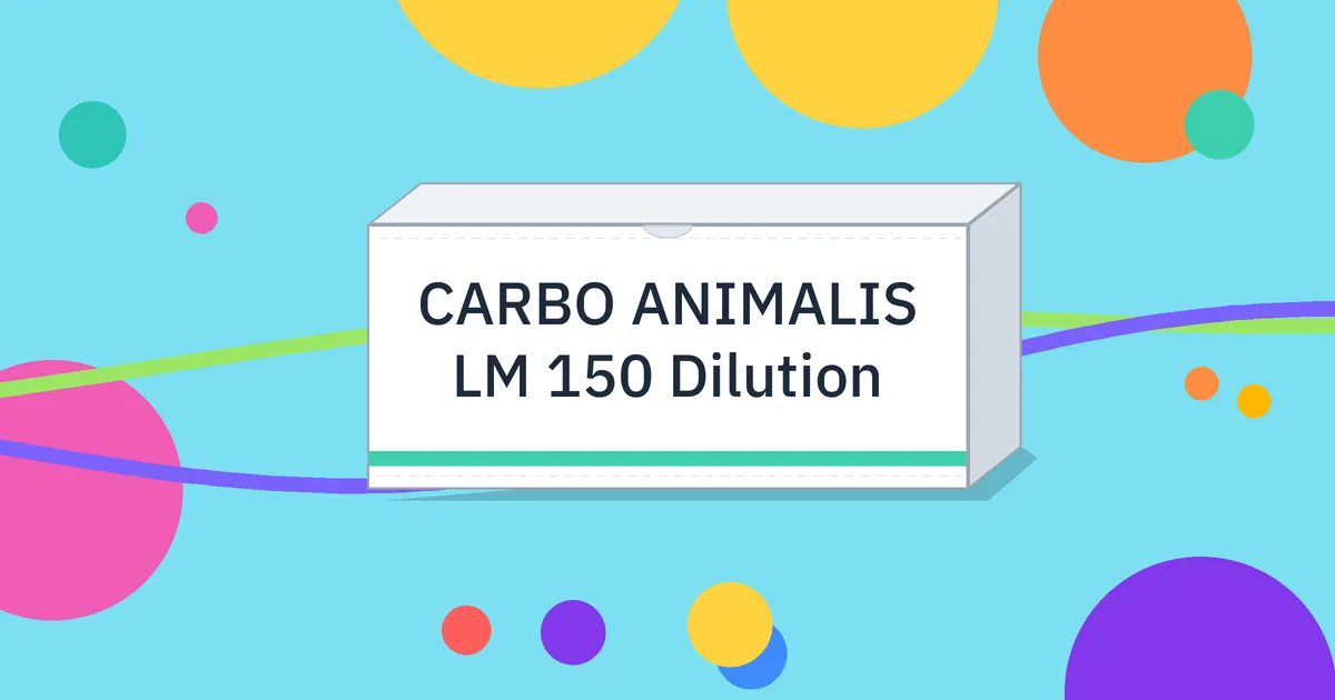 Symbolbild: Packung mit der Aufschrift CARBO ANIMALIS LM 150 Dilution (PZN 03503977) – Verfügbarkeit und Bezug in Apotheken in Frankfurt am Main