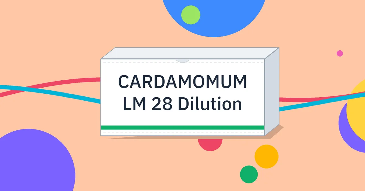 Symbolbild: Packung mit der Aufschrift CARDAMOMUM LM 28 Dilution (PZN 13429816) – Verfügbarkeit und Bezug in Apotheken in Frankfurt am Main
