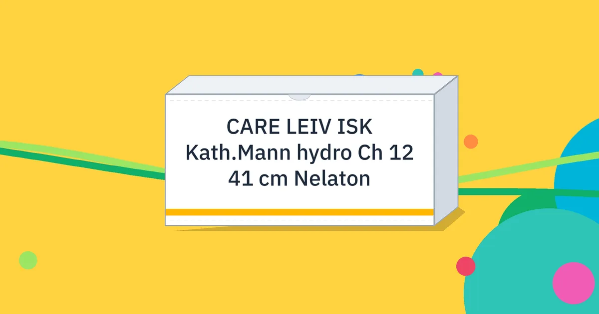 Symbolbild: Packung mit der Aufschrift CARE LEIV ISK Kath.Mann hydro Ch 12 41 cm Nelaton (PZN 18890833) – Verfügbarkeit und Bezug in Apotheken in Frankfurt am Main