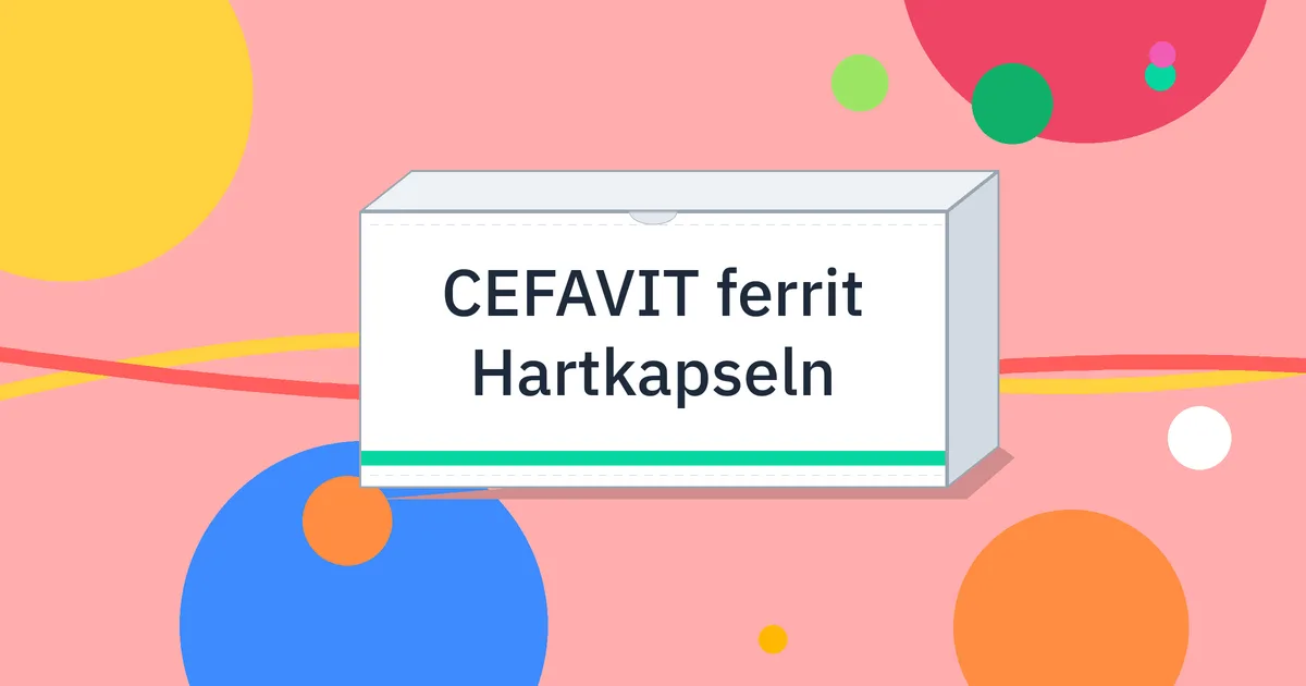 Symbolbild: Packung mit der Aufschrift CEFAVIT ferrit Hartkapseln (PZN 15246600) – Verfügbarkeit und Bezug in Apotheken in Frankfurt am Main