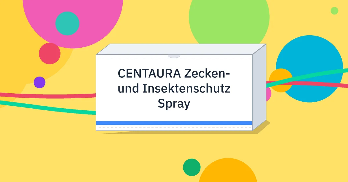 Symbolbild: Packung mit der Aufschrift CENTAURA Zecken- und Insektenschutz Spray (PZN 16577500) – Verfügbarkeit und Bezug in Apotheken in Frankfurt am Main
