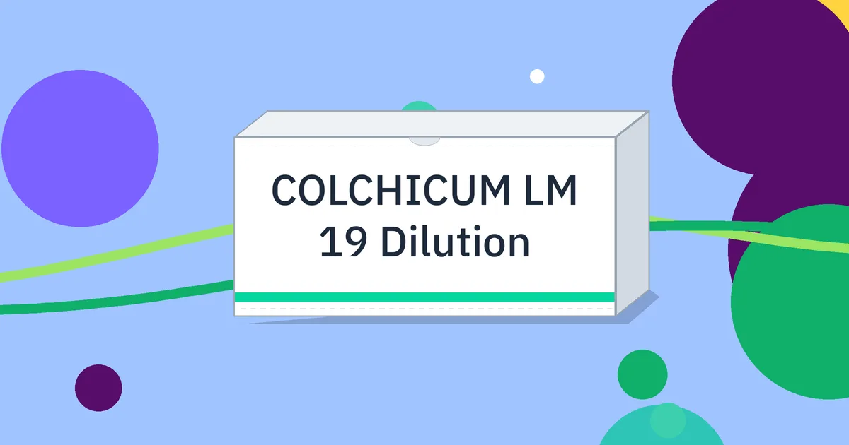 Symbolbild: Packung mit der Aufschrift COLCHICUM LM 19 Dilution (PZN 12832289) – Verfügbarkeit und Bezug in Apotheken in Frankfurt am Main