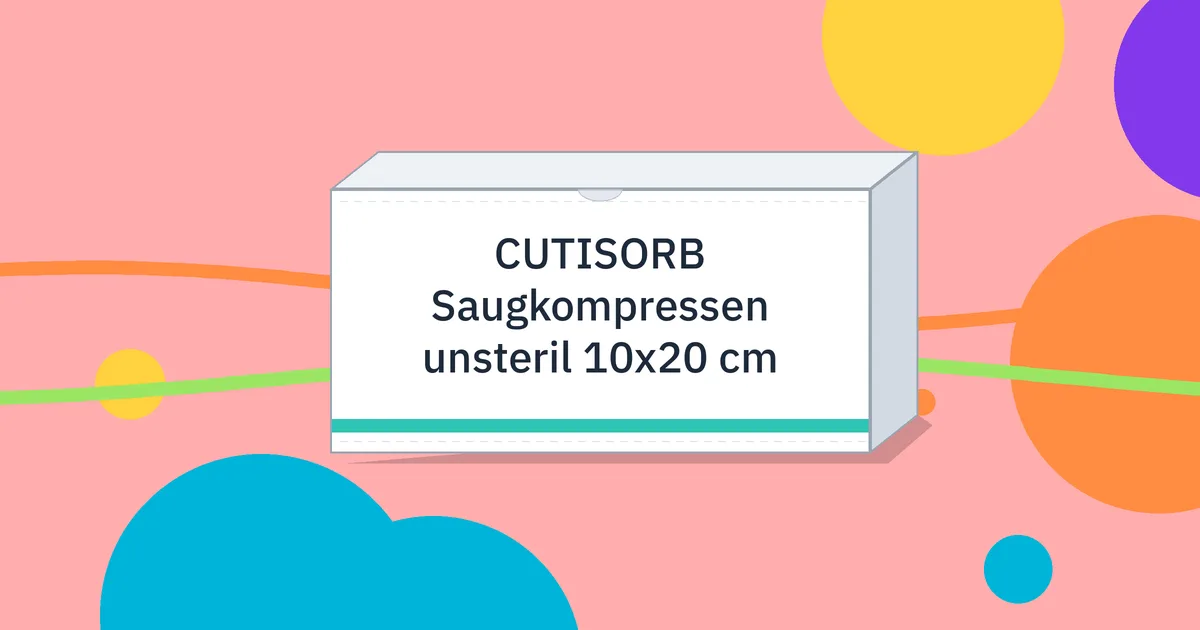 Symbolbild: Packung mit der Aufschrift CUTISORB Saugkompressen unsteril 10x20 cm (PZN 02536880) – Verfügbarkeit und Bezug in Apotheken in Frankfurt am Main
