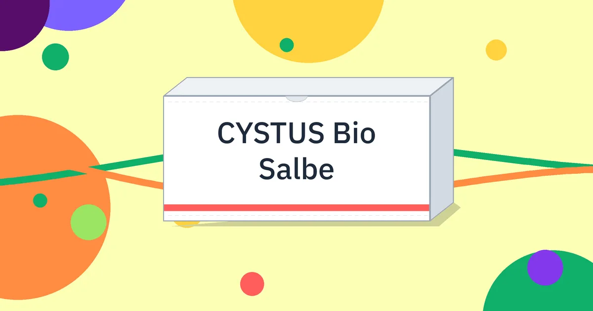 Symbolbild: Packung mit der Aufschrift CYSTUS Bio Salbe (PZN 03382189) – Verfügbarkeit und Bezug in Apotheken in Frankfurt am Main
